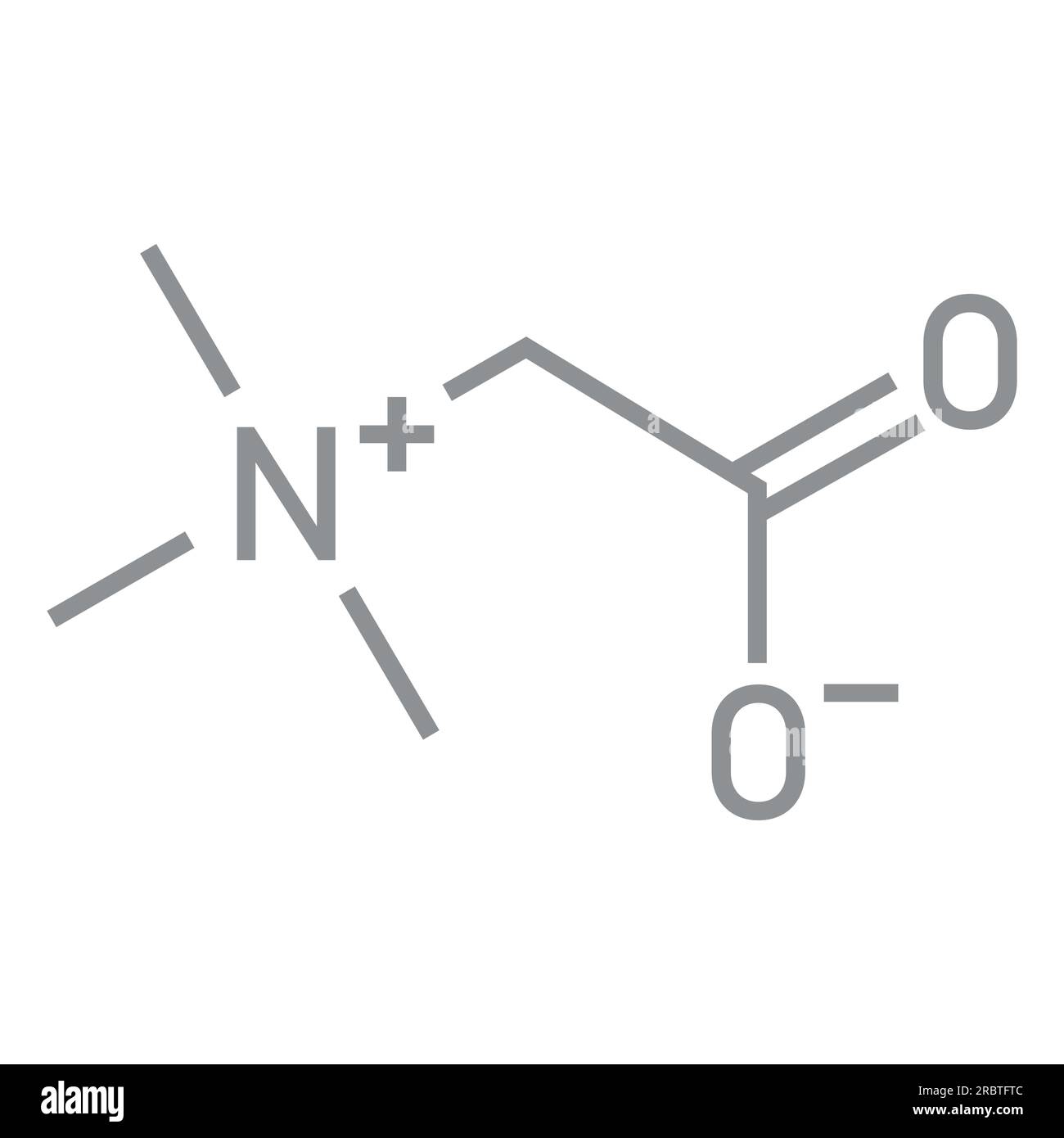 Chemical structure of Betaine (C5H11NO2). Chemical resources for ...