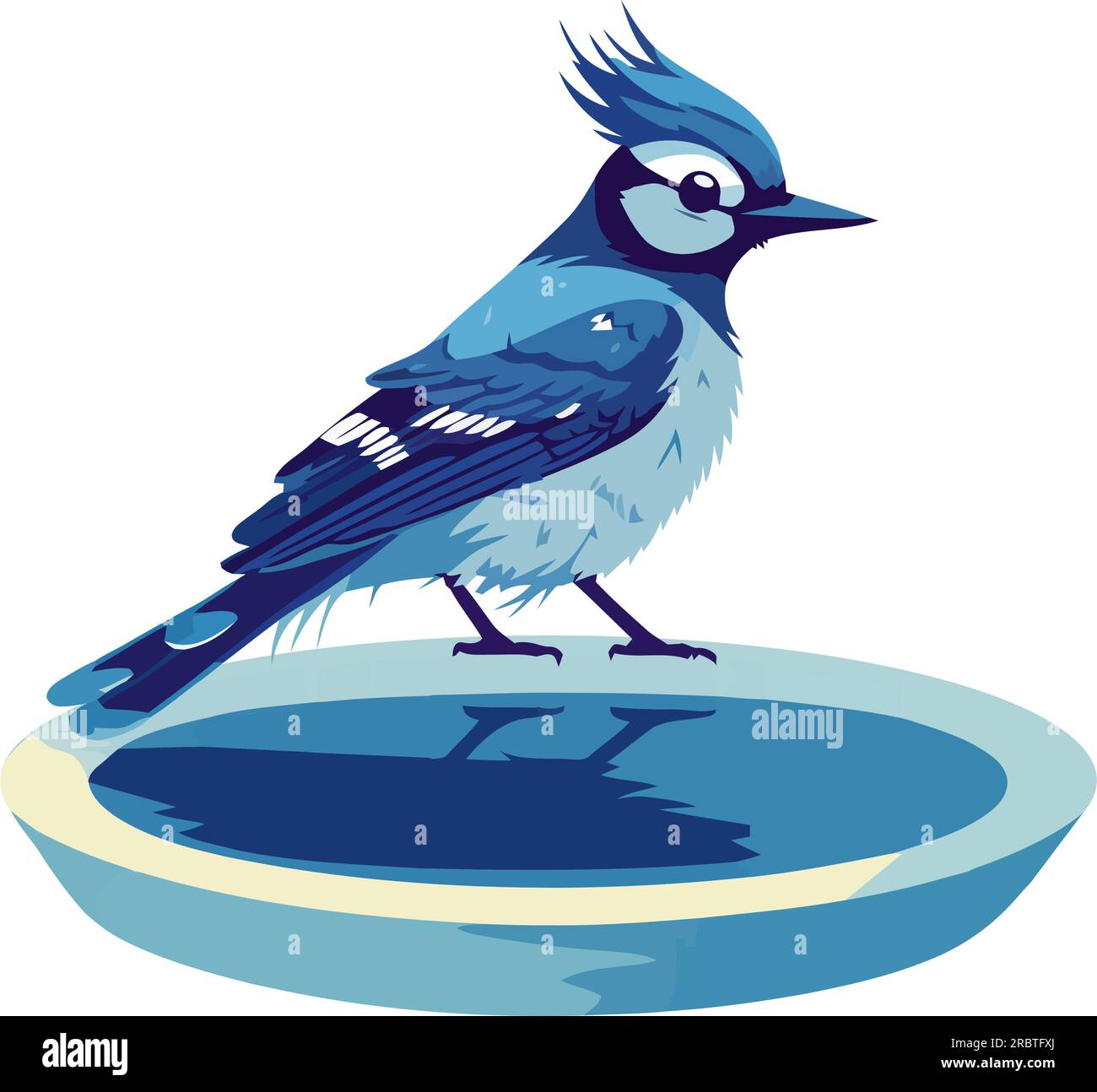 Cute cartoon blue jay isolated Stock Vector Image & Art - Alamy