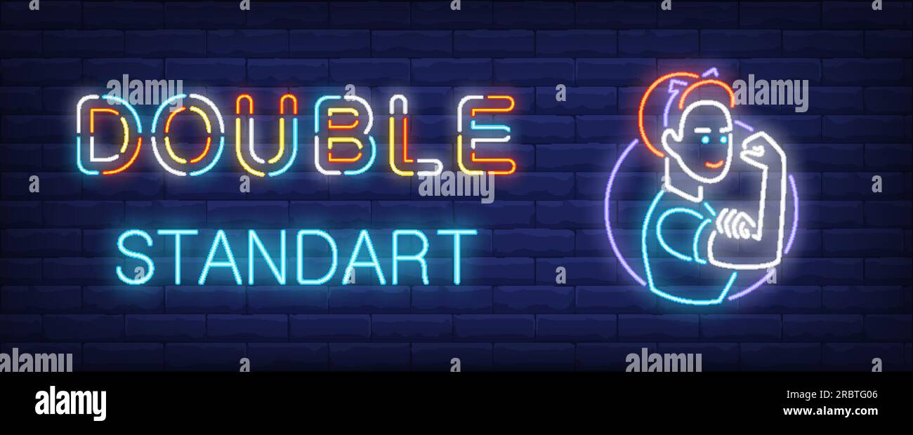 Double standard neon sign Stock Vector Image & Art - Alamy