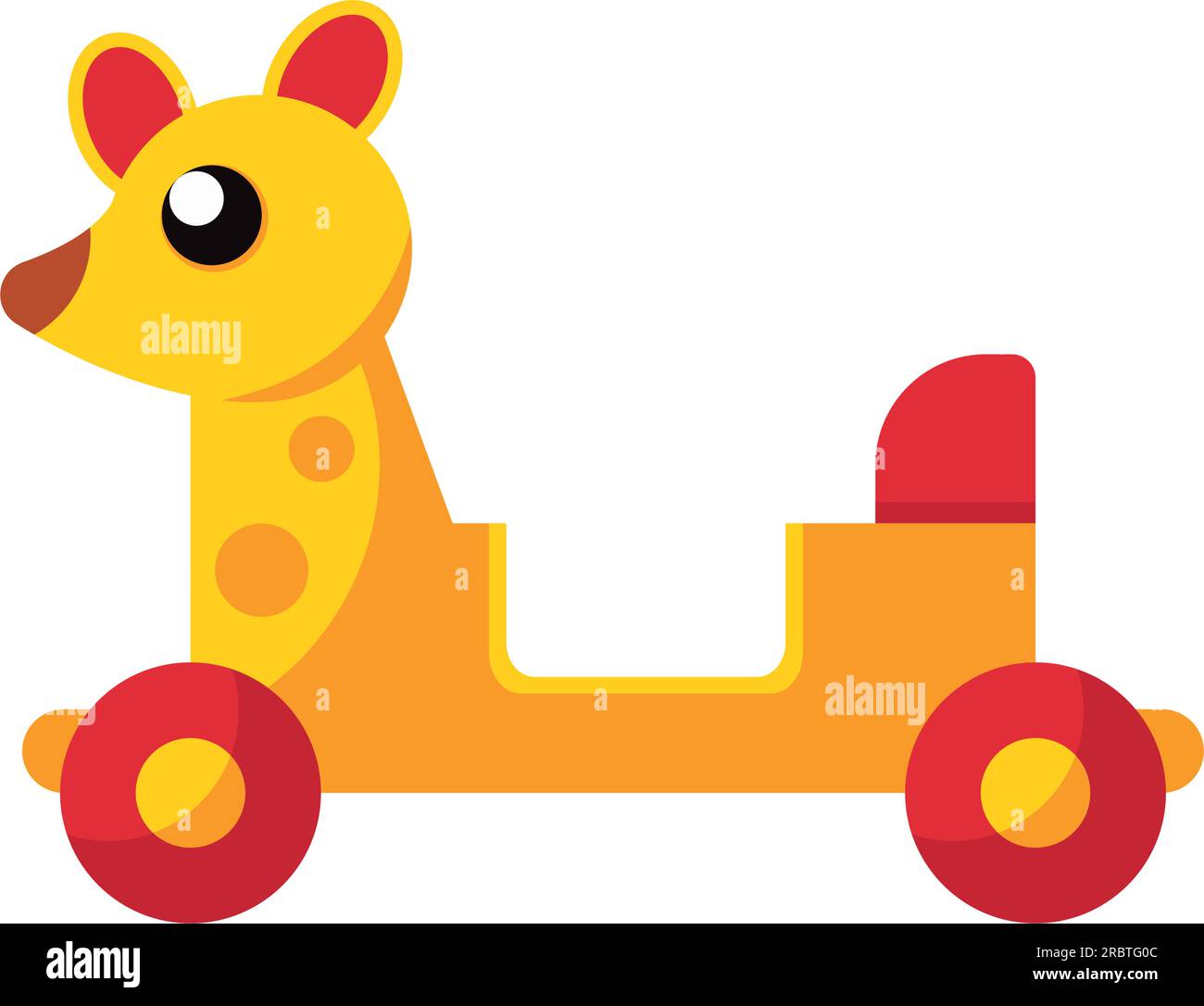 Fun cartoon animal riding toy car with wheels Stock Vector Image & Art ...