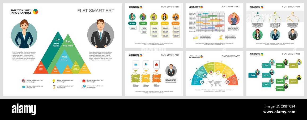 Colorful statistics or economy concept infographic charts set Stock ...