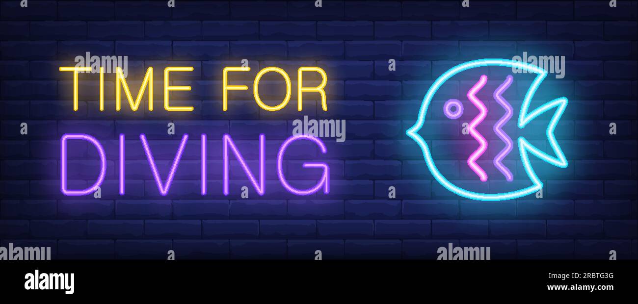 Diving by night Stock Vector Images - Alamy