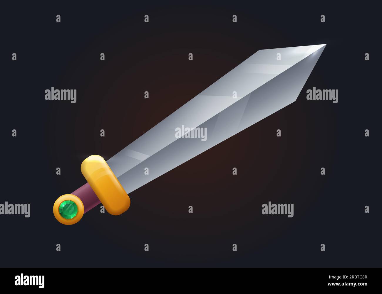 Steel sword for games concept Stock Vector Image & Art - Alamy