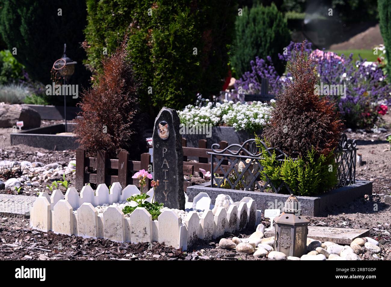 Potsdam, Germany. 01st Jan, 2000. A gravestone with the portrait of the ...