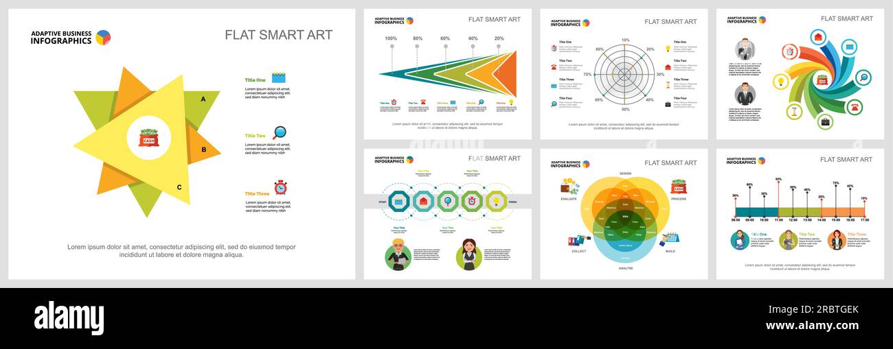 Colorful accounting or production concept infographic charts set Stock ...