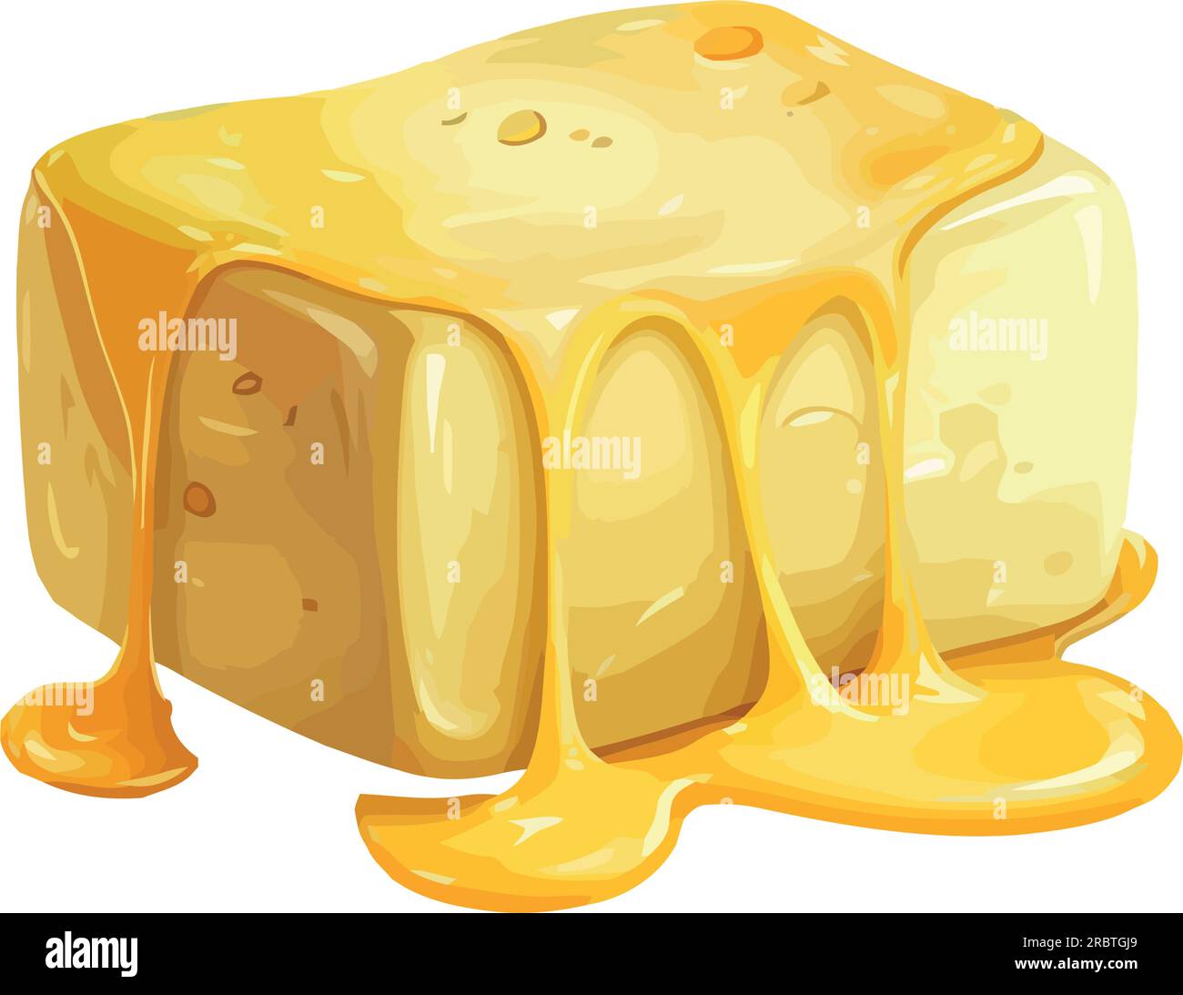 Freshly sliced cheddar cheese on white background Stock Vector Image ...