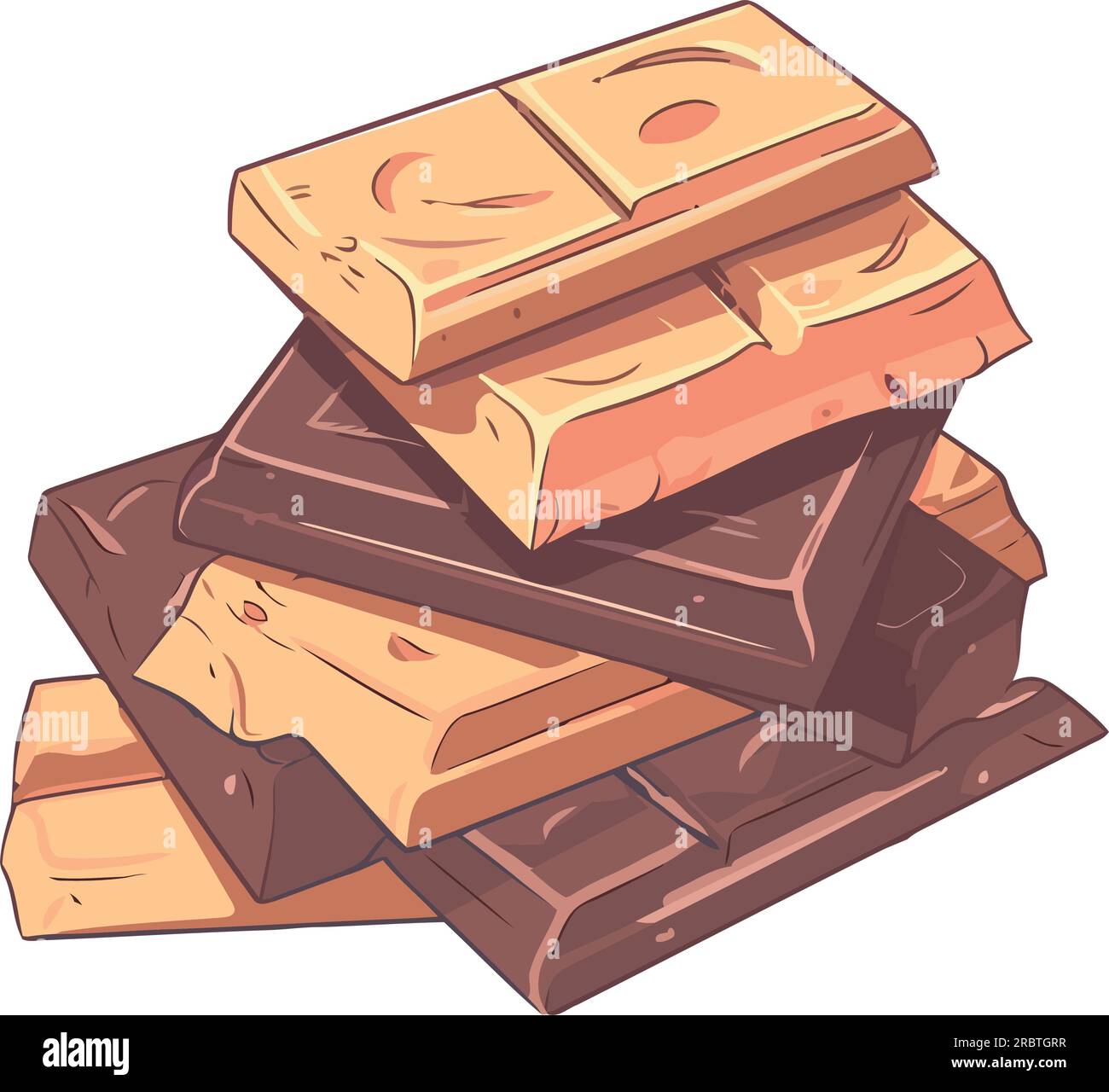 A sweet snack chocolate, cartoon illustration Stock Vector Image & Art ...
