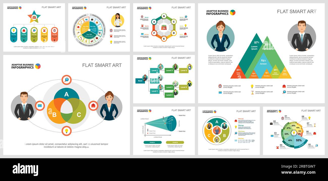 Colorful management or analytics concept infographic charts set Stock ... Colorful management or analytics concept infographic charts set Stock ...