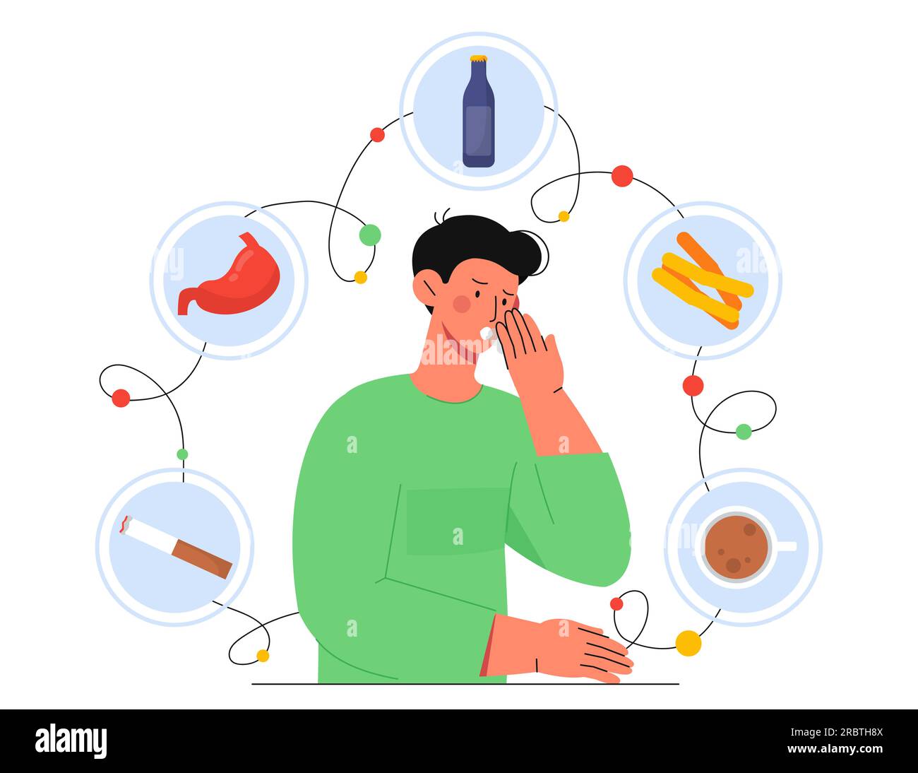 Man bad breath not woman Cut Out Stock Images & Pictures - Alamy