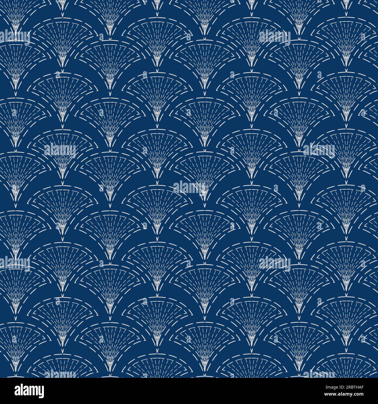 Abstract Line Seamless Pattern Set In Oriental Style Japanese Sashiko