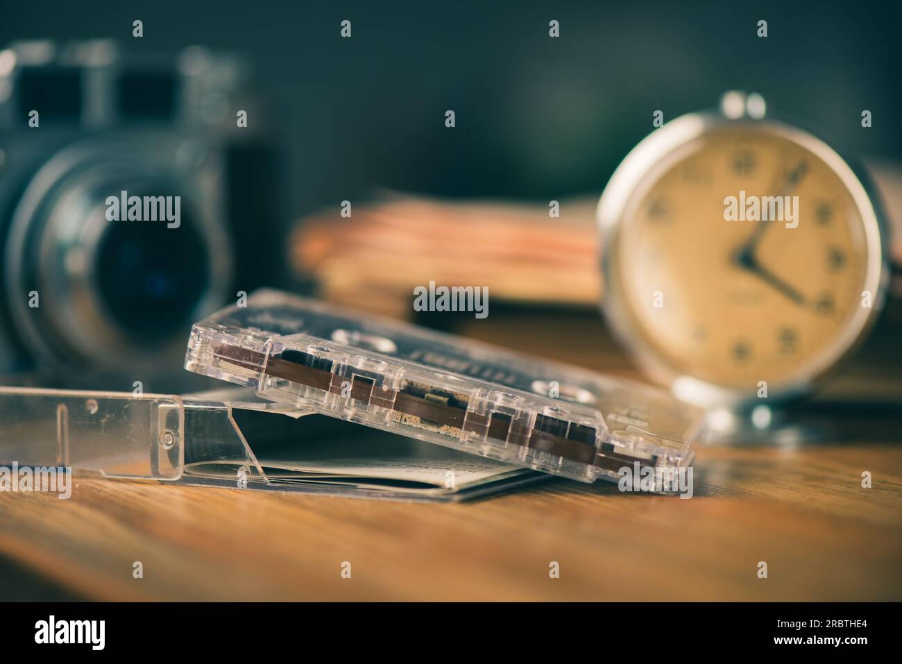 The vintage audio cassette tape, analog magnetic tape format for audio ...