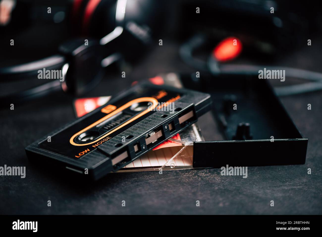 The vintage audio cassette tape, analog magnetic tape format for audio ...