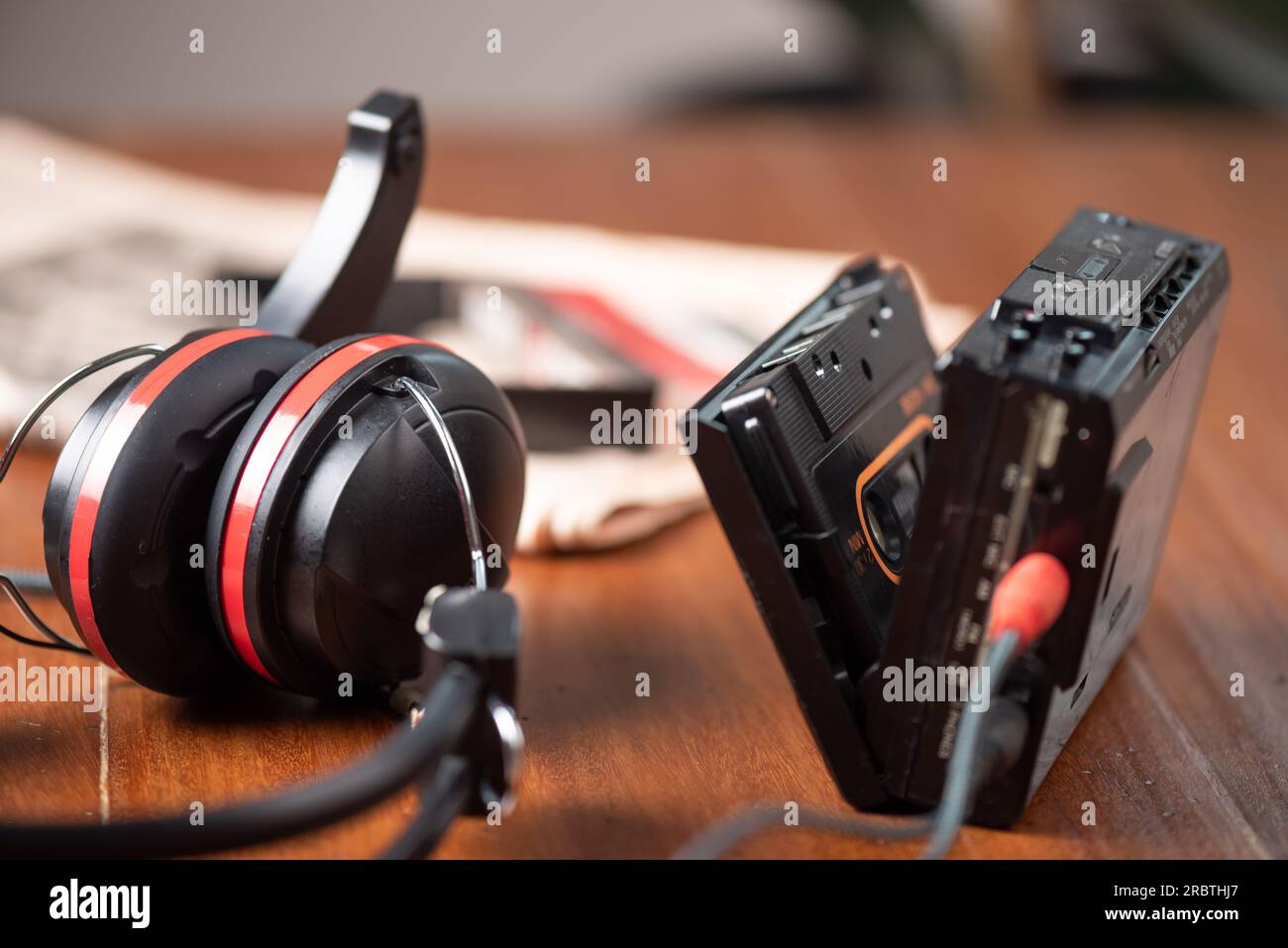 The vintage audio cassette tape, analog magnetic tape format for audio ...