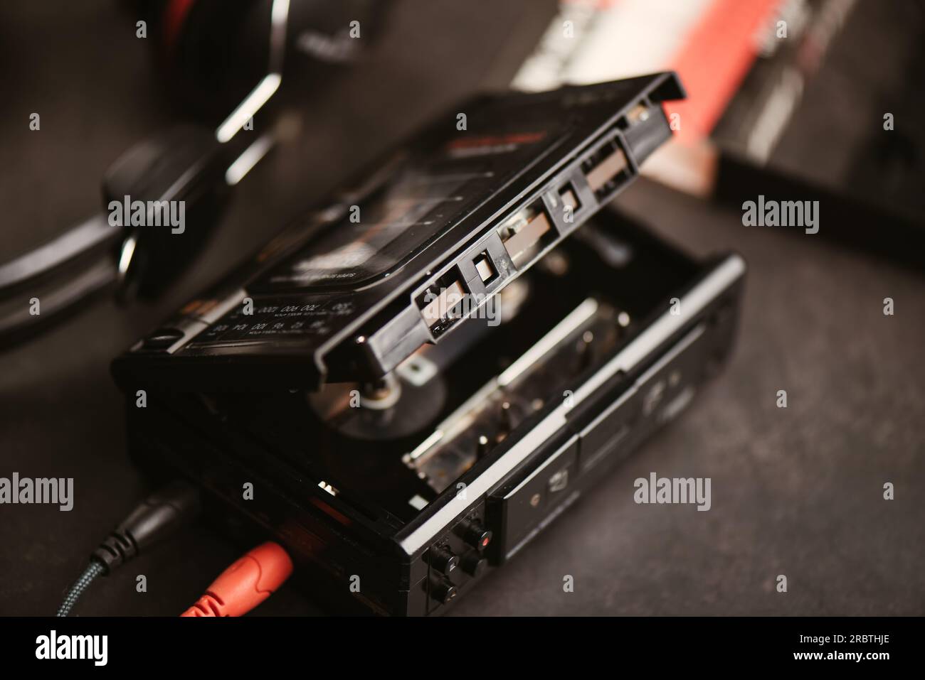 The vintage audio cassette tape, analog magnetic tape format for audio ...