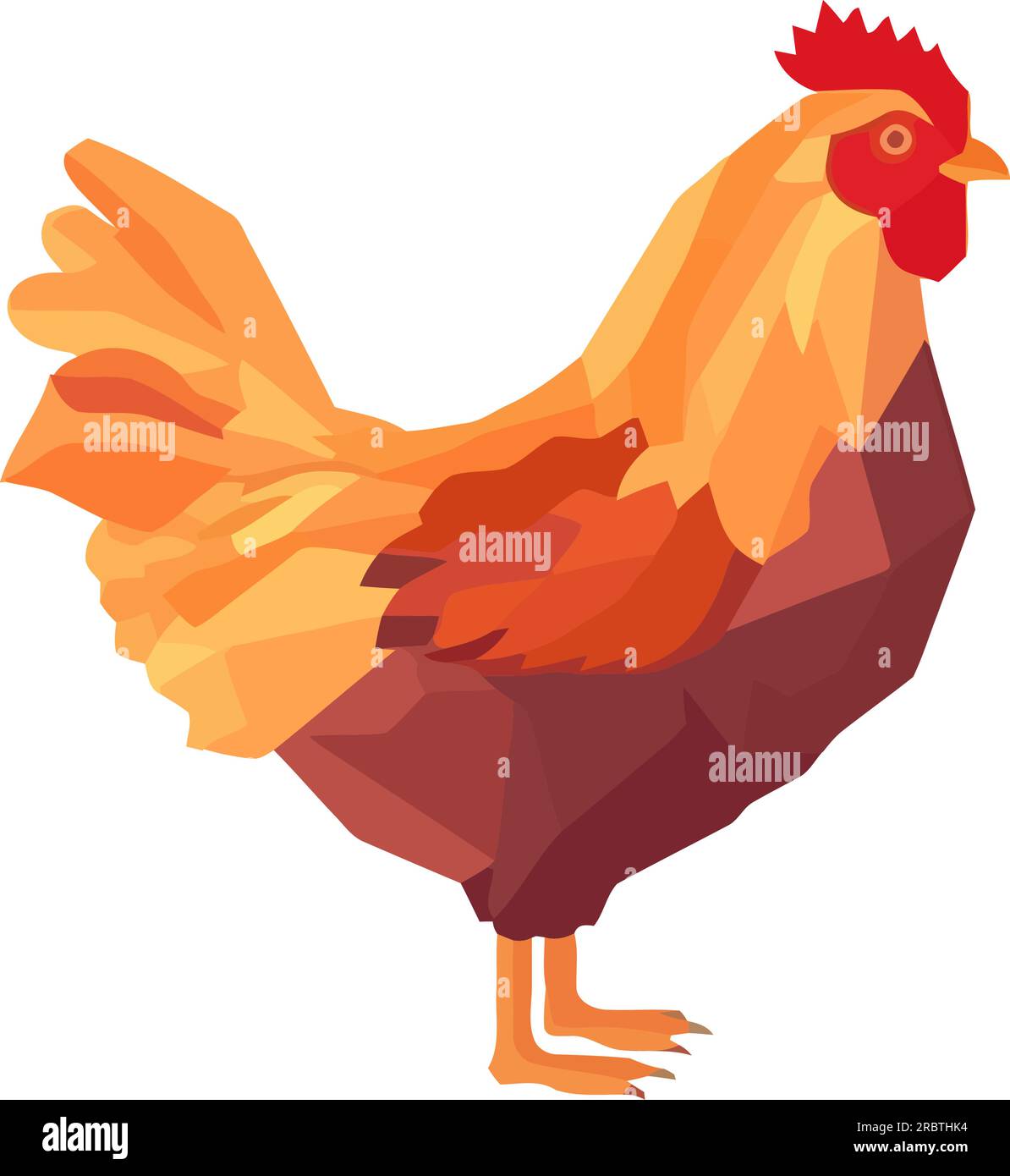 Rooster symbolizes rural celebration on farm Stock Vector Image & Art ...
