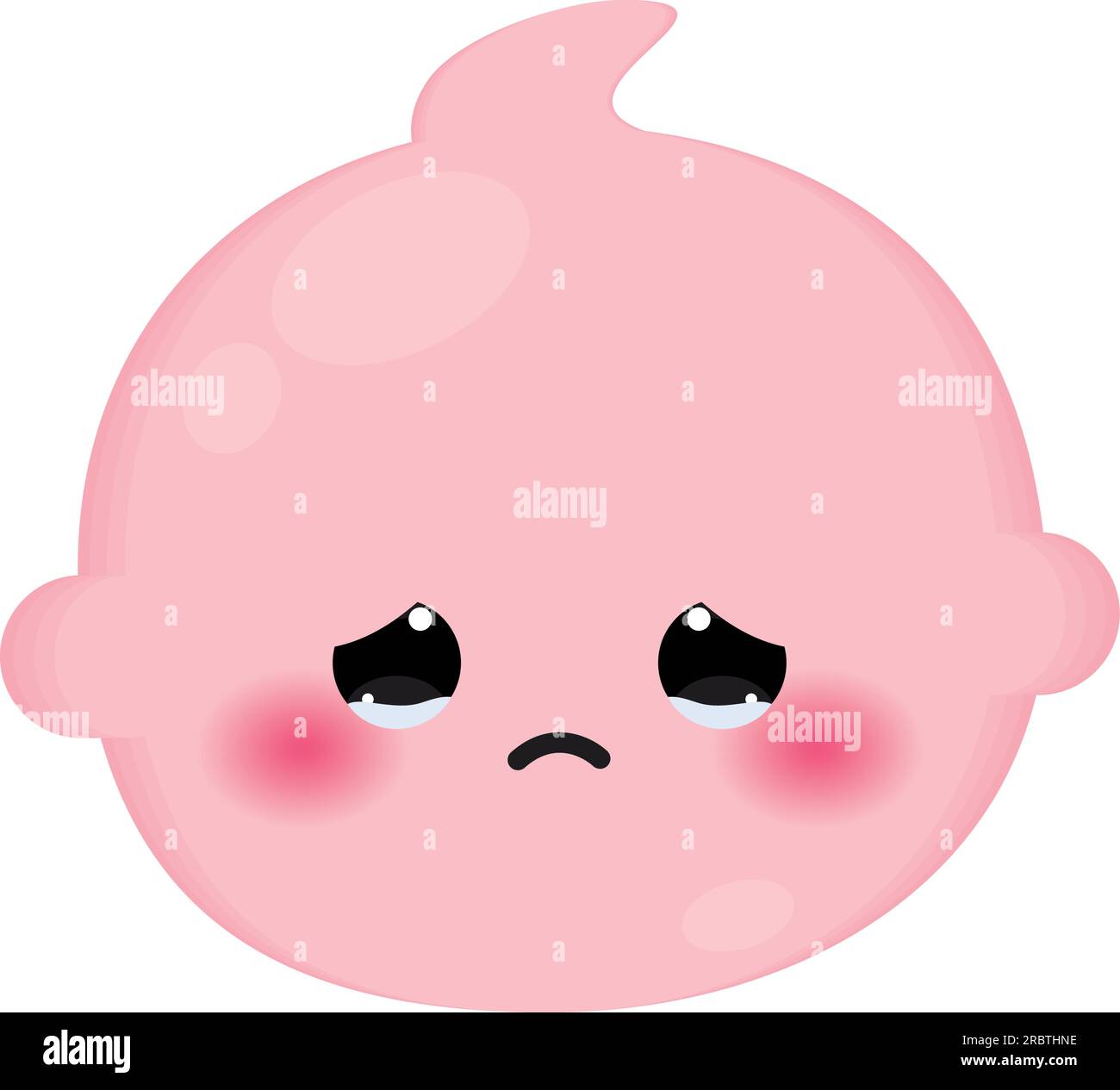 Isolated colored cute crying baby emoji icon Vector Stock Vector Image ...