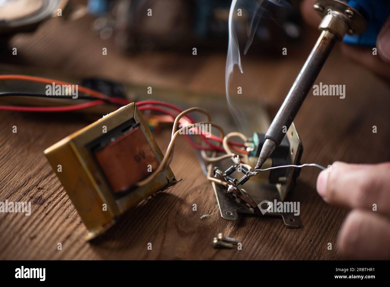 Technician Repairing Diode Bridge Circuit Bridge Circuit Is An