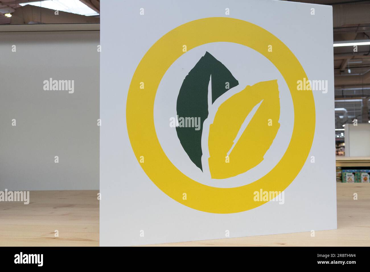 Bordeaux , France - 07 10 2023 : E.leclerc bio leclerc store sign and ...