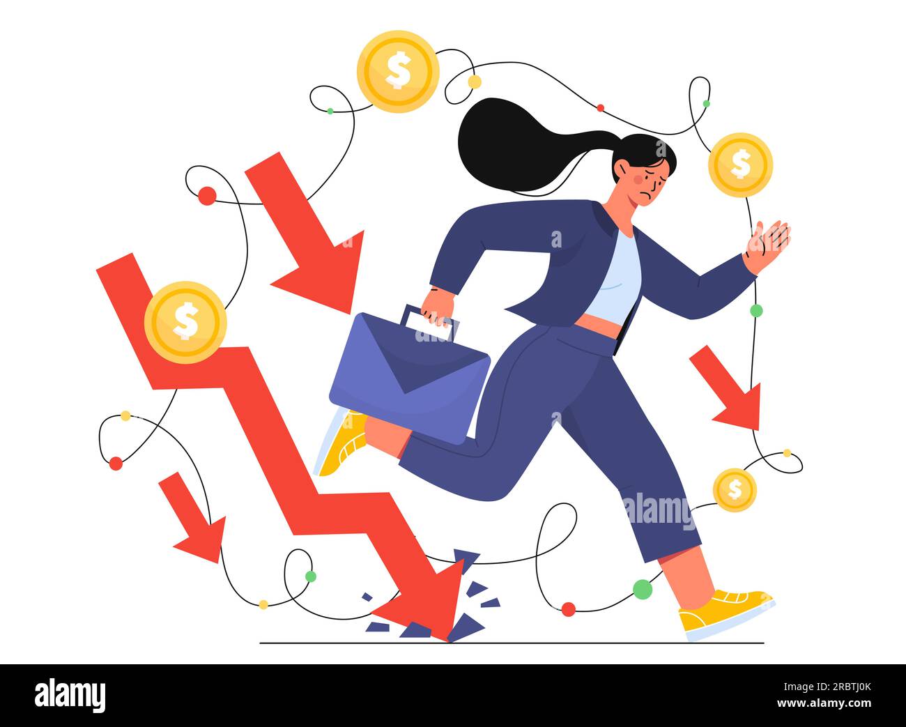 Stock price drop cartoon hi-res stock photography and images - Alamy