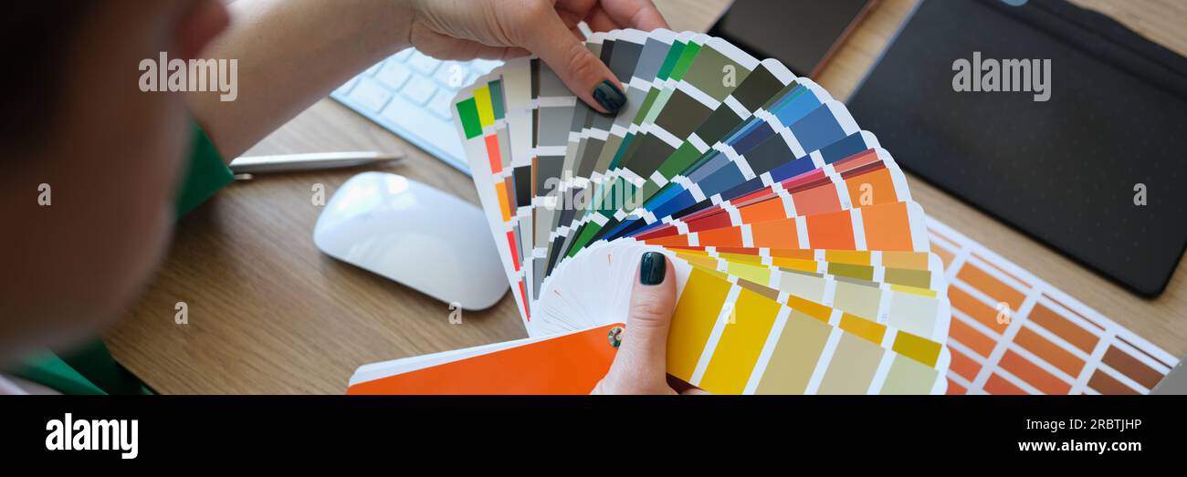 Choosing paint color samples hi-res stock photography and images - Alamy