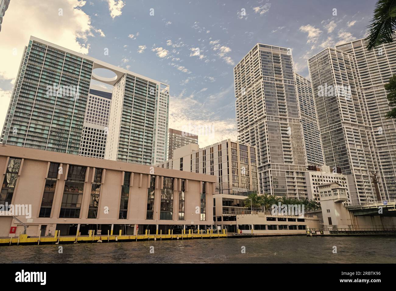 miami metropolis with skyscraper architecture at daylight. image of ...