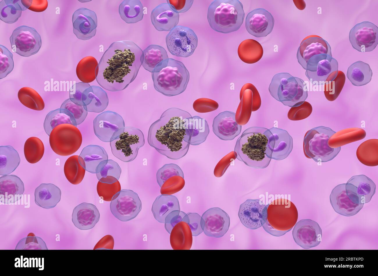 Nicotine molecules in the blood flow - isometric view 3d illustration ...