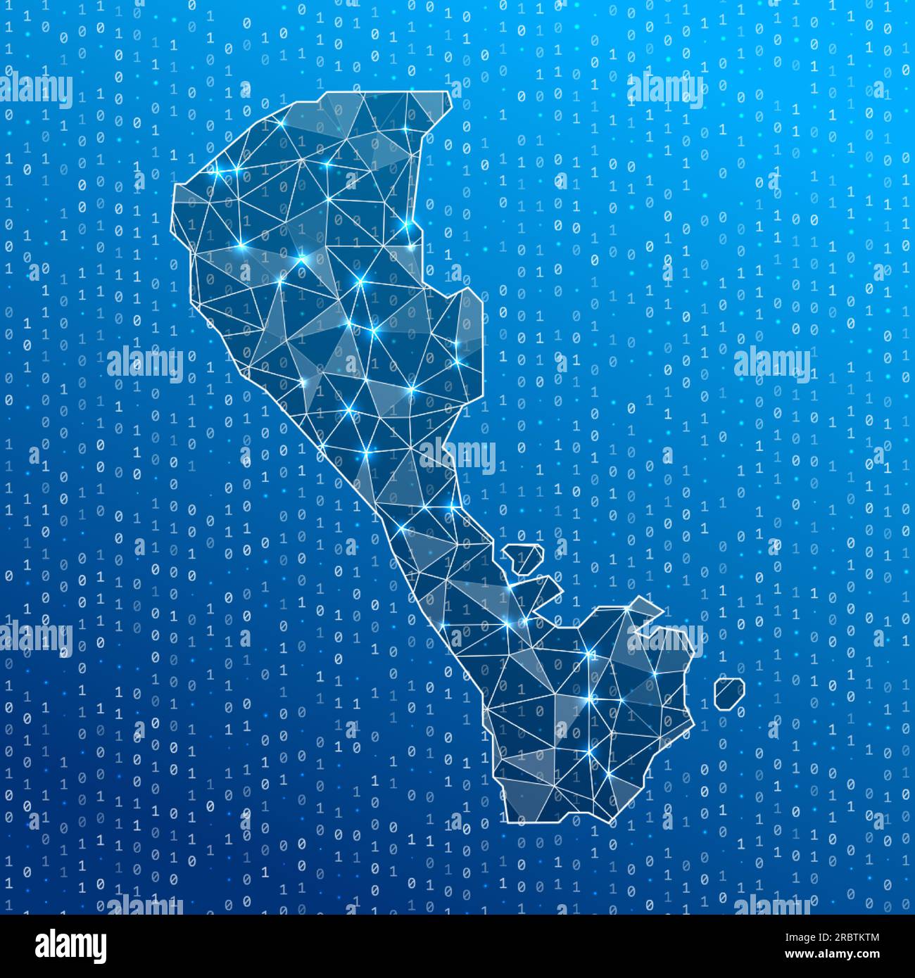 Network map of Boracay. Island digital connections map. Technology ...