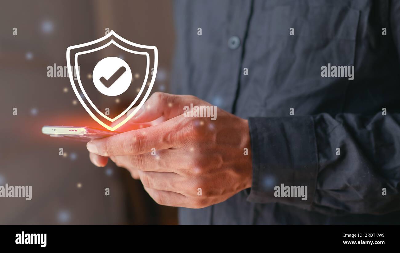 Security businessman man key shield hi-res stock photography and images ...