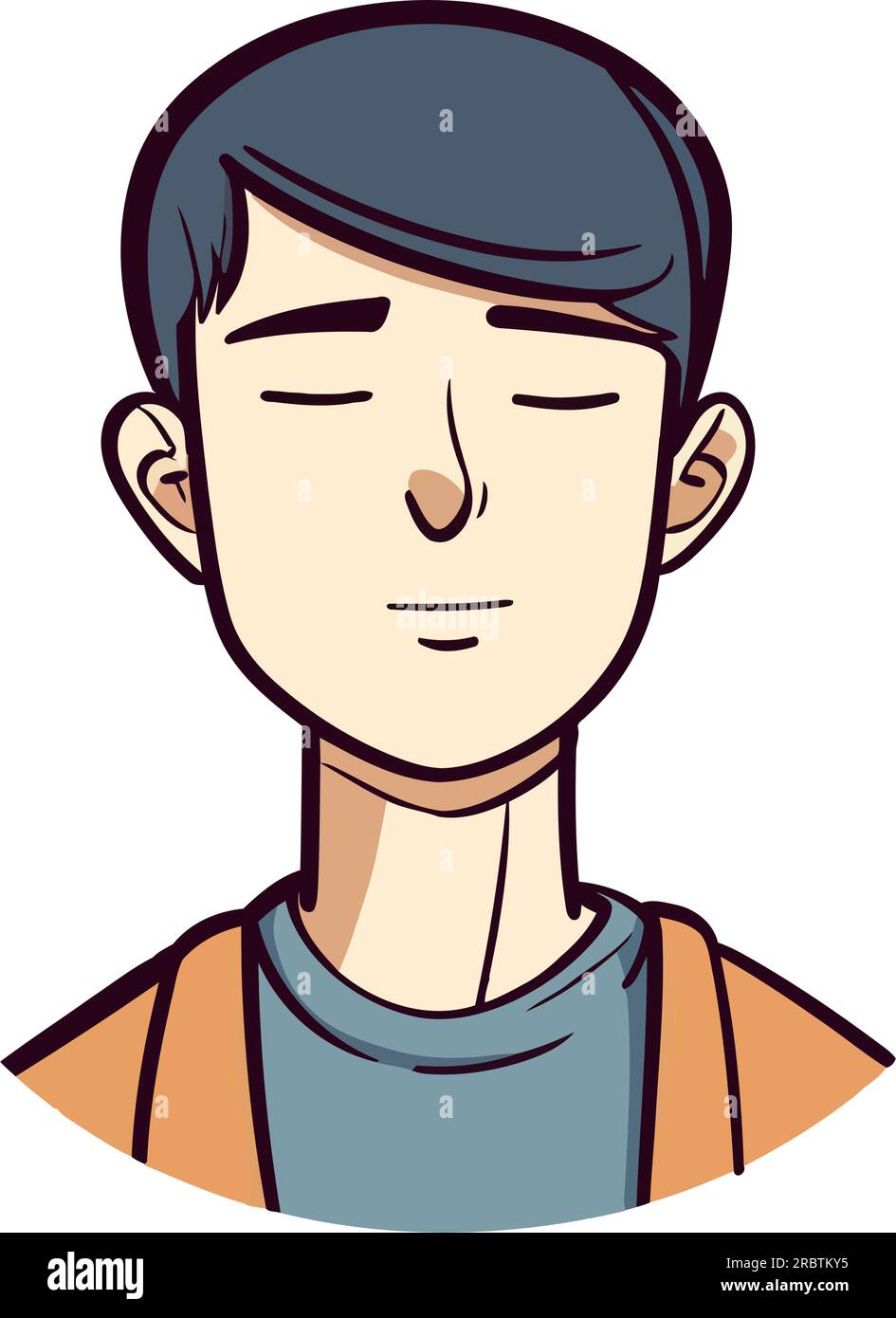 Smiling boy, vector illustration, cheerful and cute Stock Vector Image ...