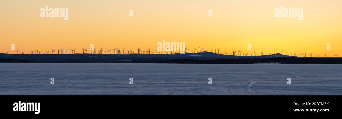 Wind Turbines in motion rotating generating green electricity Stock ...