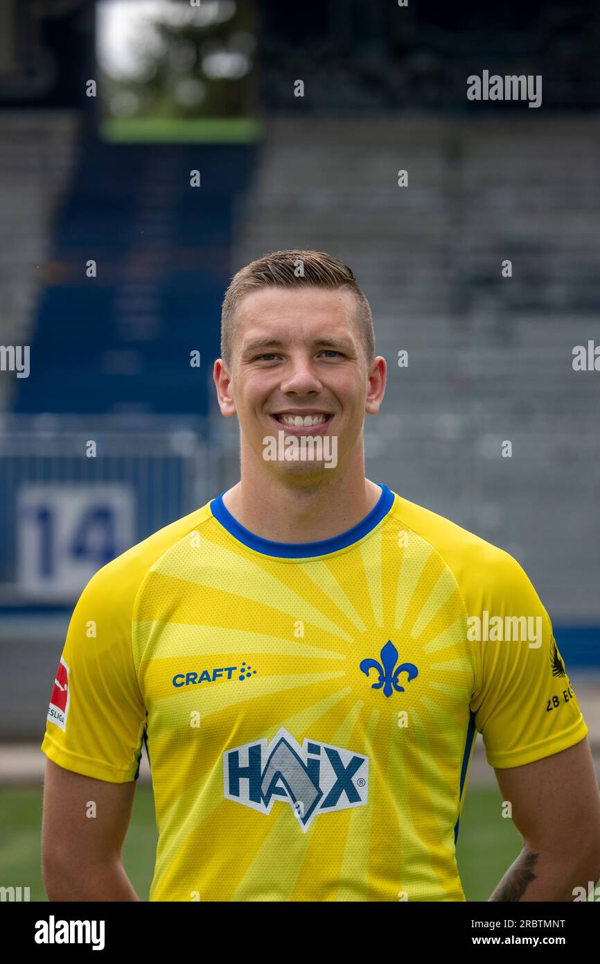 Darmstadt, Germany. 10th July, 2023. Goalkeeper Alexander Brunst with ...