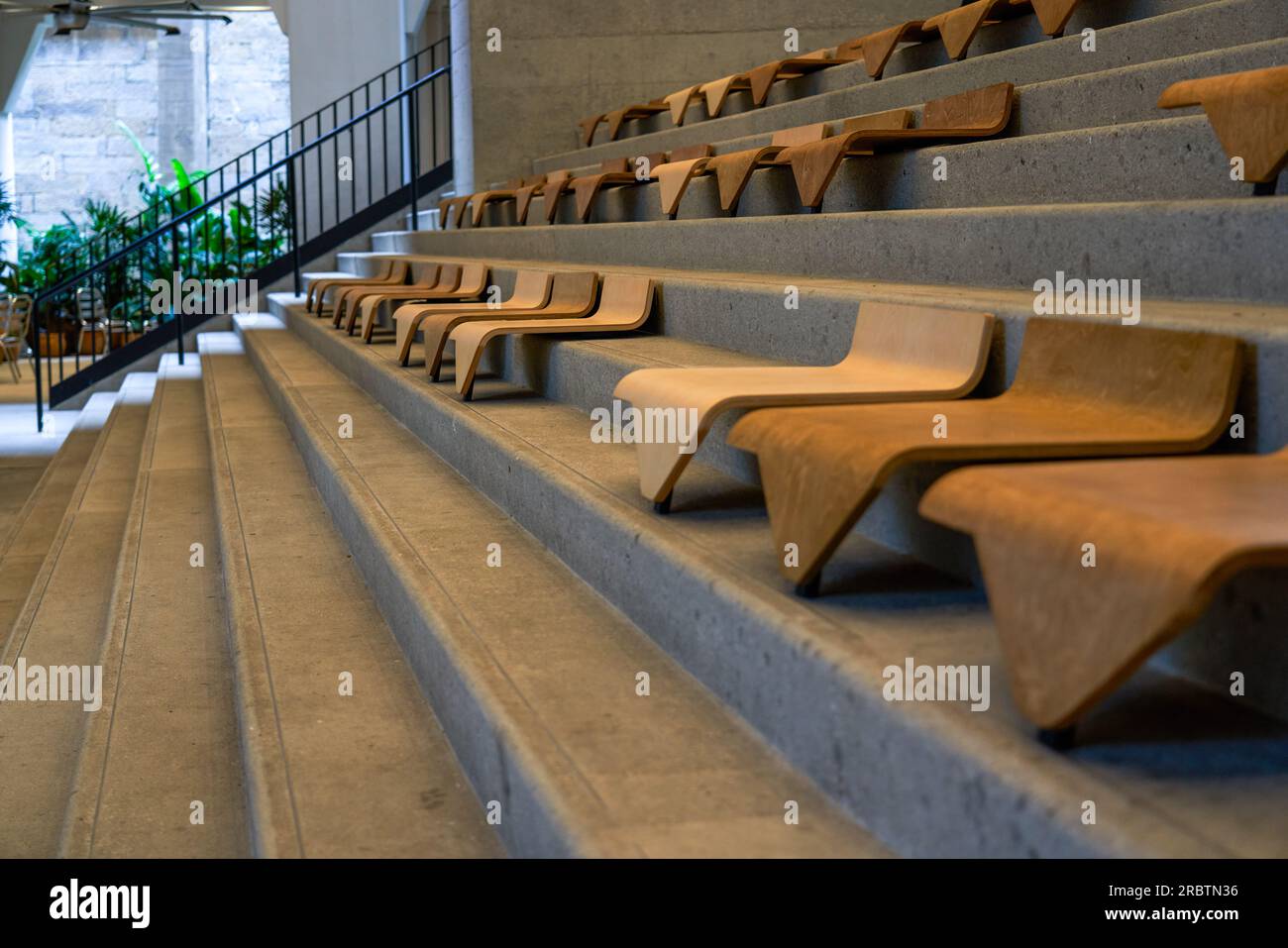 Step seating for indoor casual theater and event spaces Stock Photo - Alamy