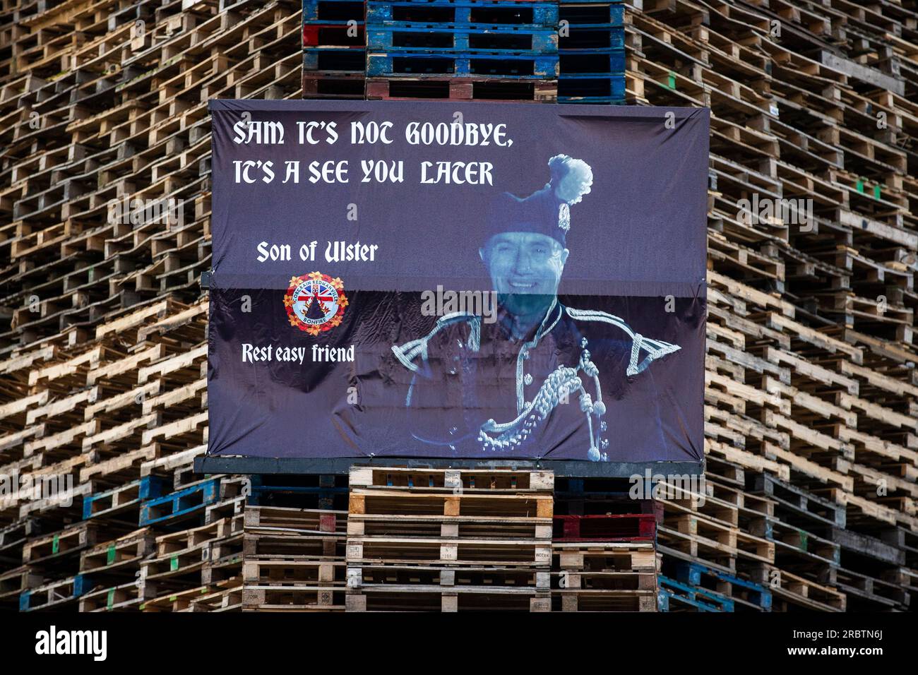 Image of bandsman Sam Dickson, who died in January, in memorial on the ...