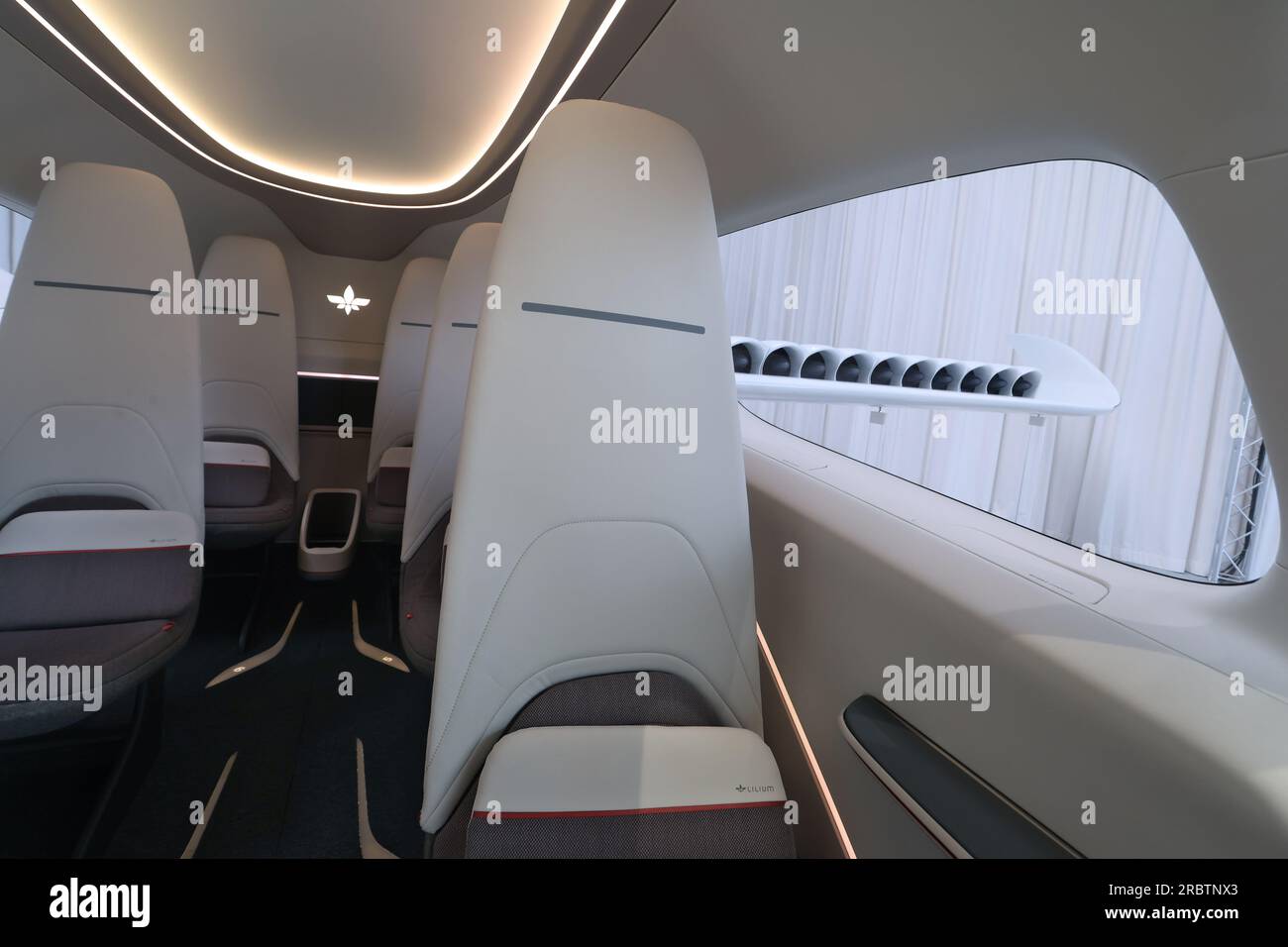10 July 2023, Bavaria, Weßling: View into the passenger compartment of ...