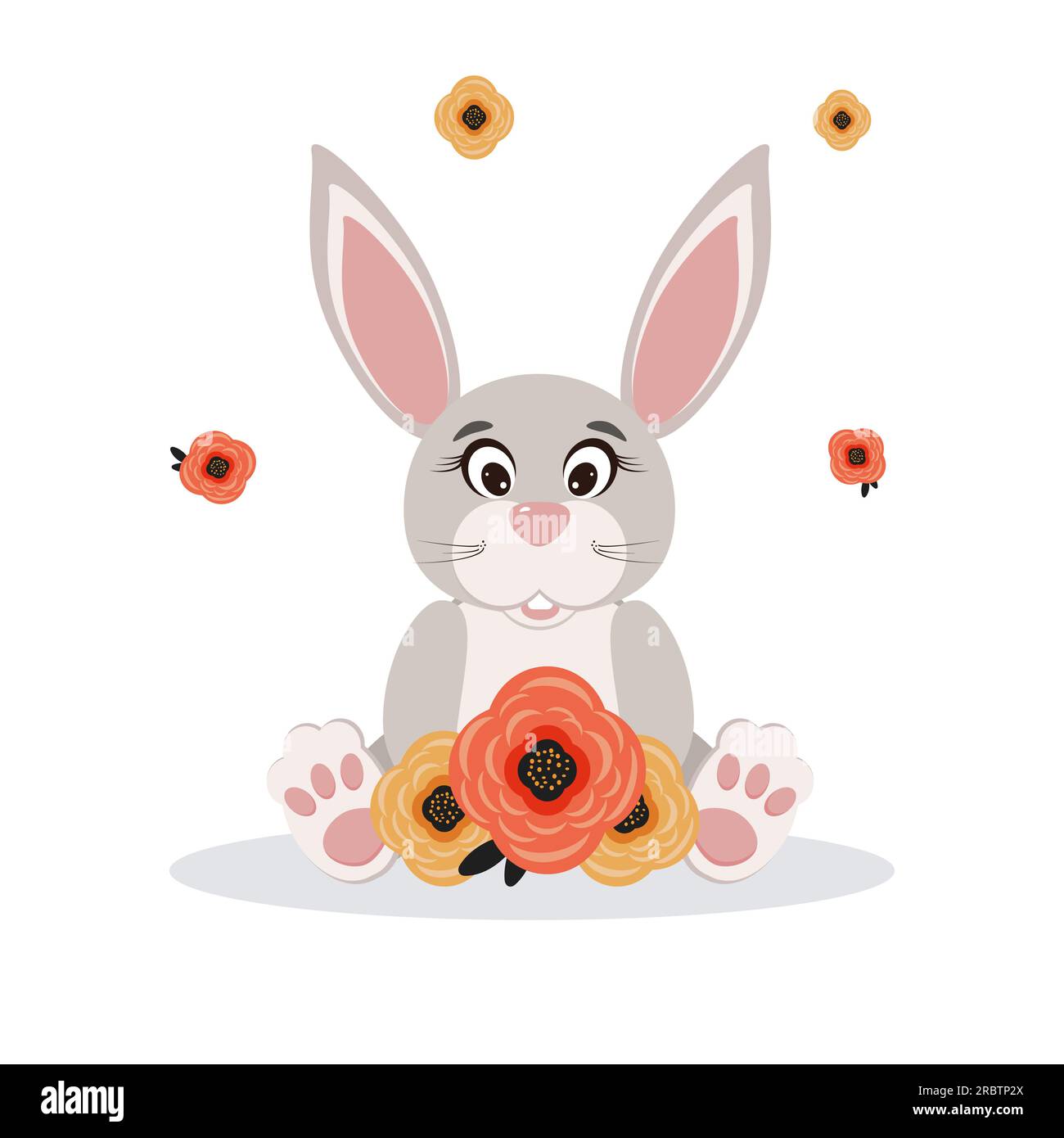 Cartoon rabbit cute forest hi-res stock photography and images - Alamy