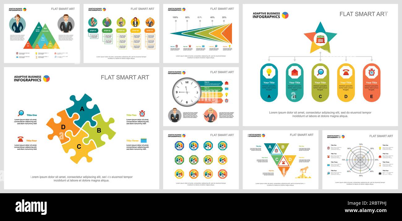 Colorful finance or banking concept infographic charts set Stock Vector ...