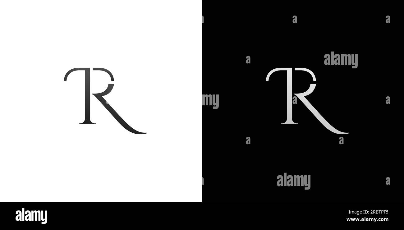 Modern and luxurious TR letter initial logo design Stock Vector Image ...