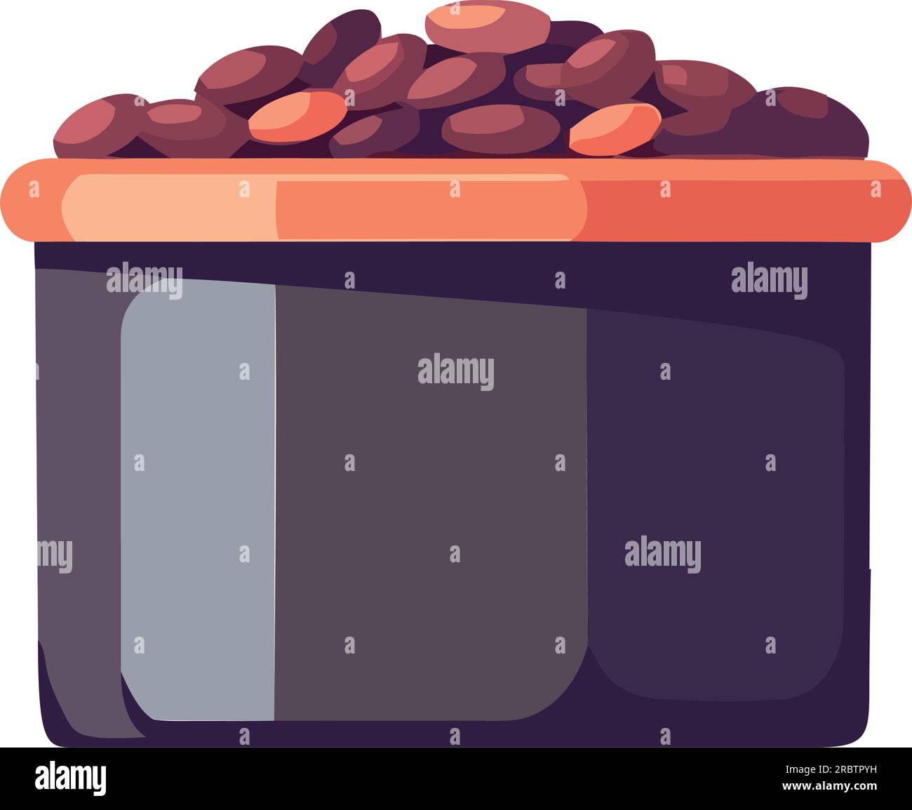 Bucket of coffee bean Stock Vector Images - Alamy