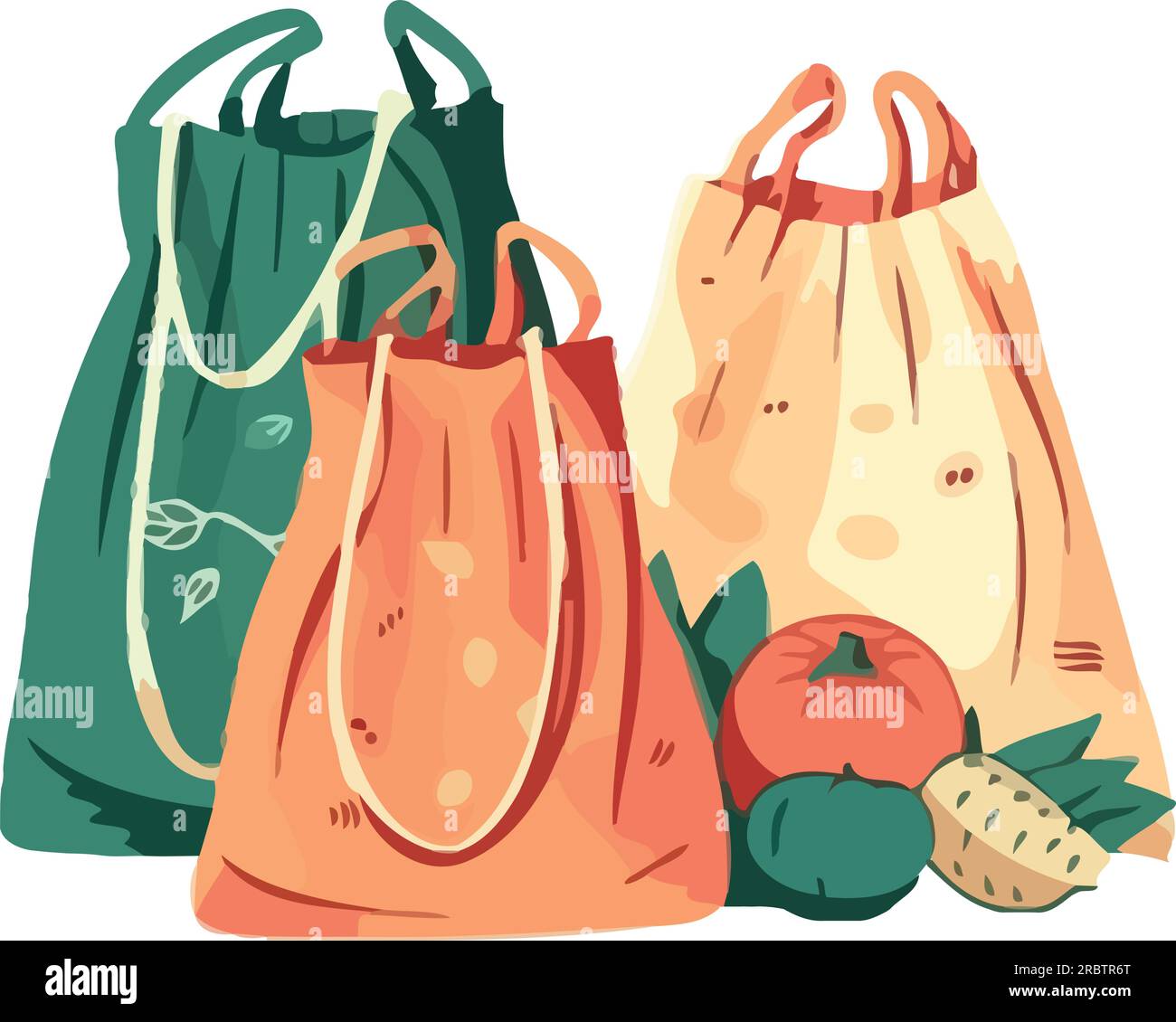 Shopping bags full groceries Cut Out Stock Images & Pictures - Alamy