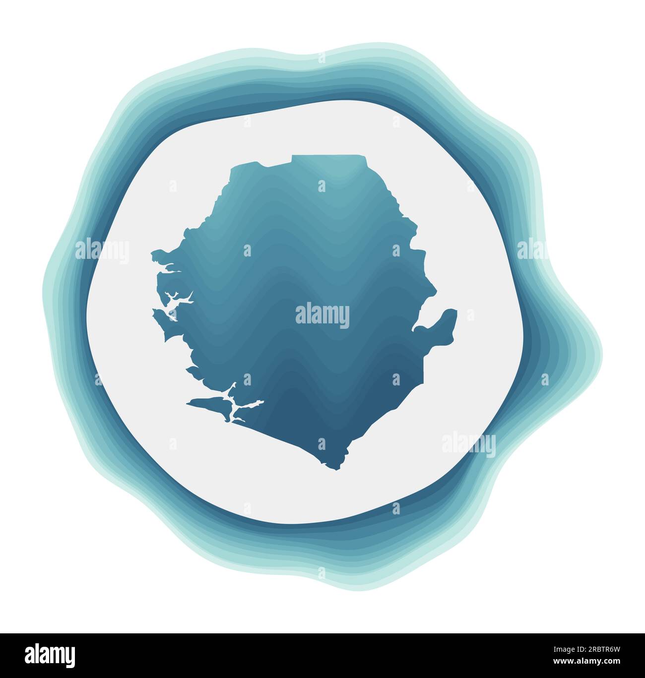 Sierra Leone logo. Badge of the country. Layered circular sign around ...