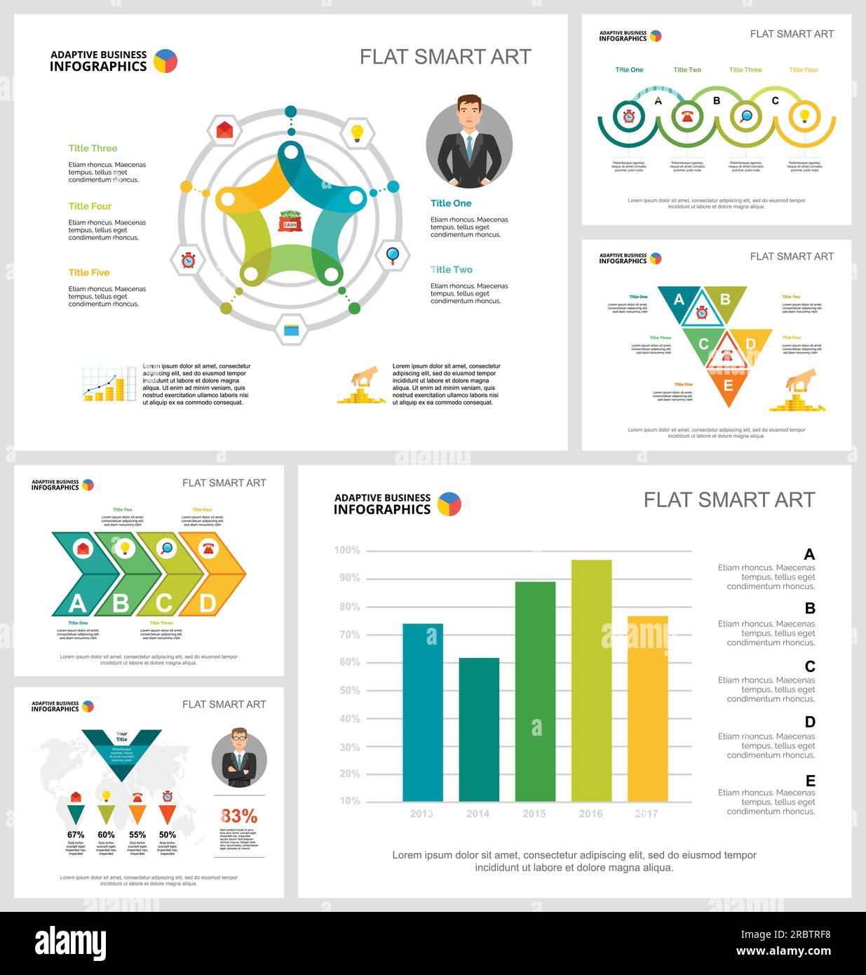 Colorful statistics and logistics infographic charts set Stock Vector ...