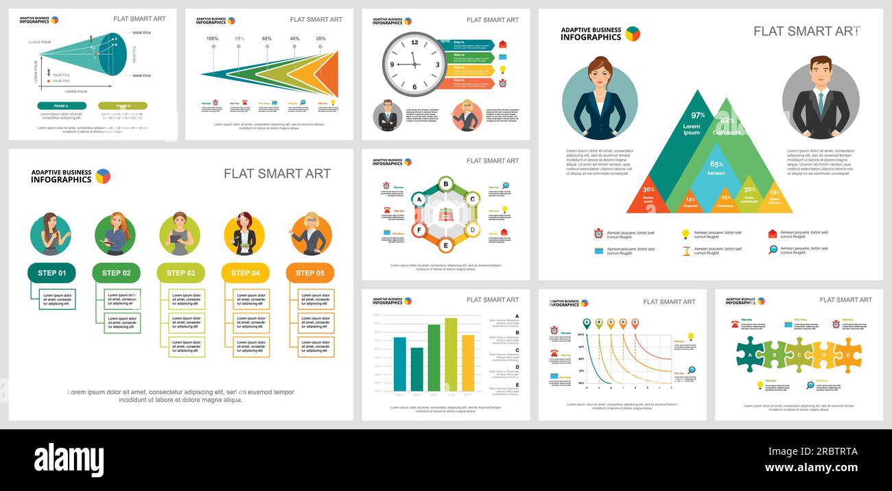 Colorful infograph charts set Stock Vector Image & Art - Alamy