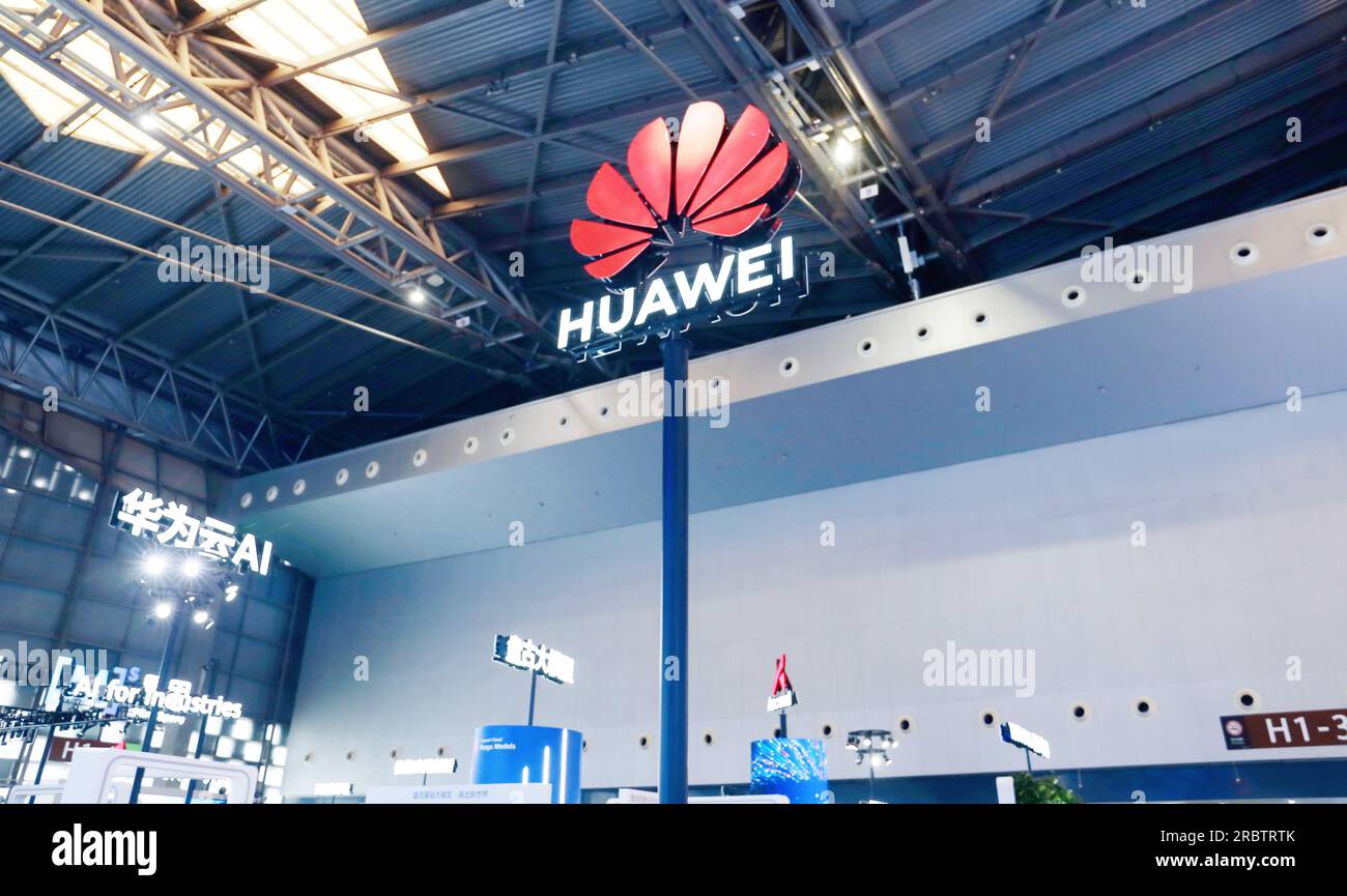 SHANGHAI, CHINA - JULY 6, 2023 - TVisitors visit the Huawei booth at ...