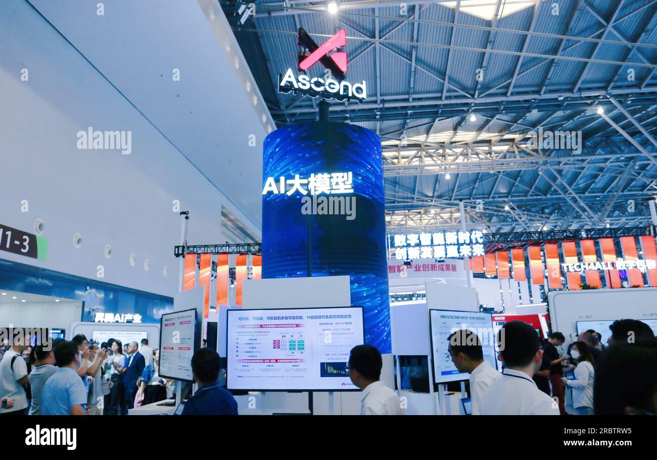 SHANGHAI, CHINA - JULY 6, 2023 - TVisitors visit the Huawei booth at ...