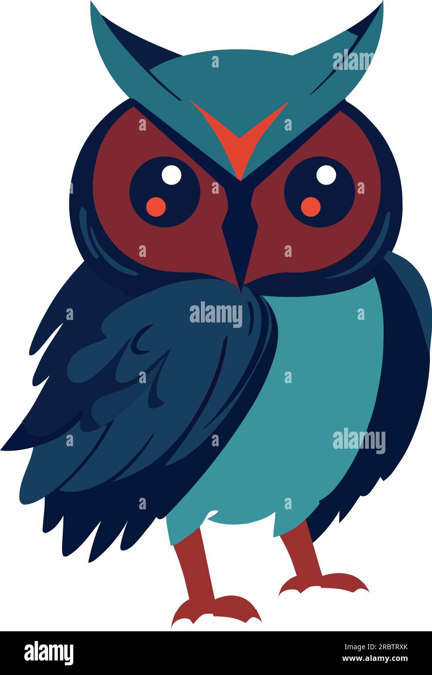 Cute cartoon eagle owl flying in nature Stock Vector Image & Art - Alamy