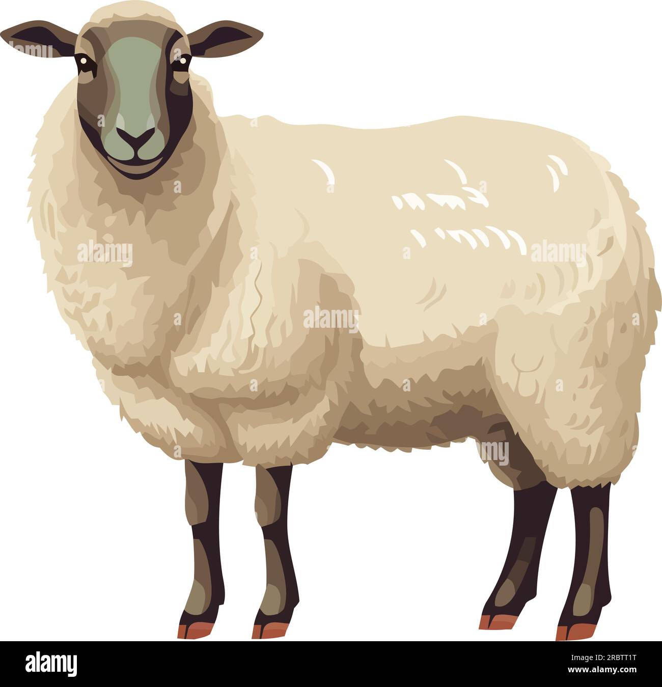 Sheep and cattle grazing Cut Out Stock Images & Pictures - Alamy