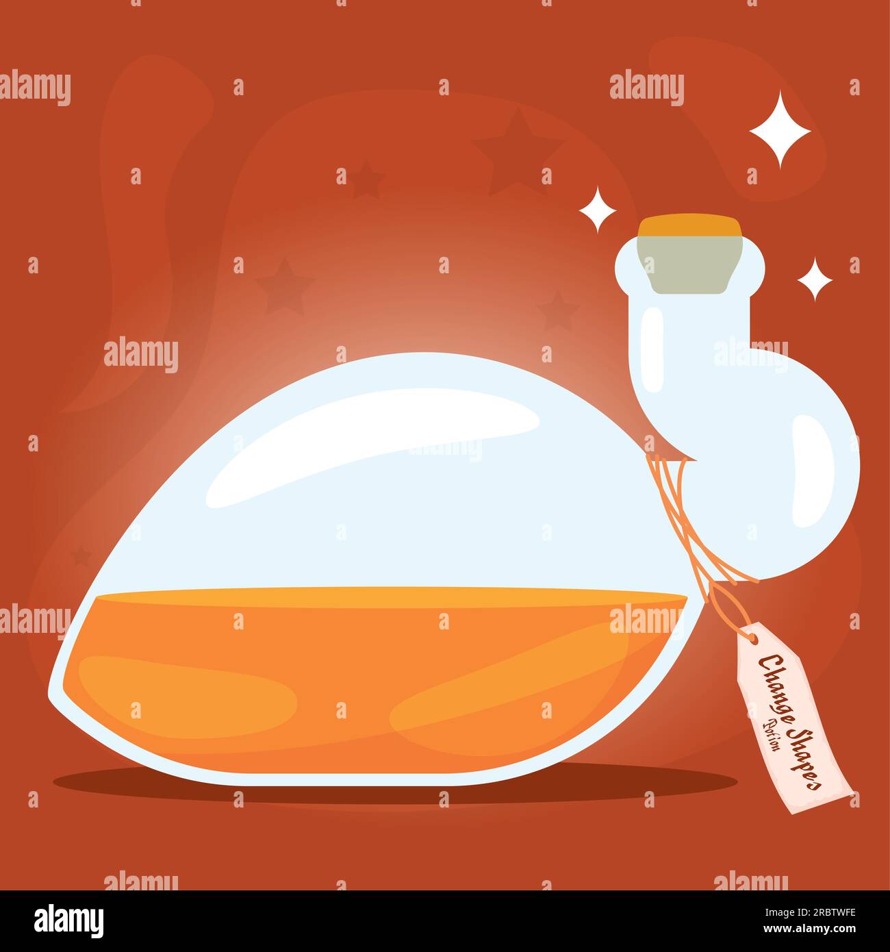 Isolated colored magical change shape potion elixir Vector Stock Vector ...