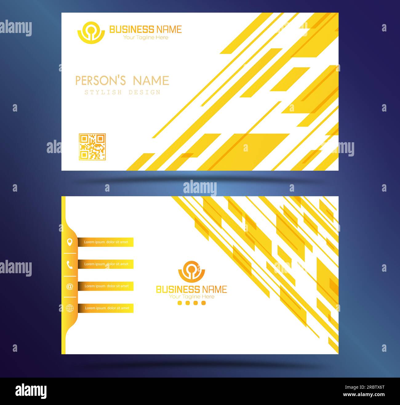 Business card. Double-sided business card design. Corporate and ...
