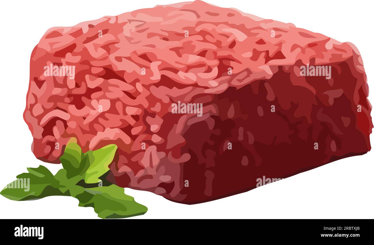 Raw fresh beef minced Stock Vector Images - Alamy