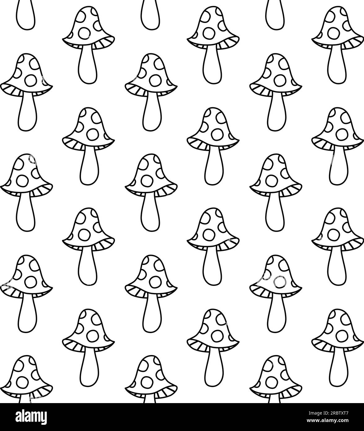 Groovy psychedelic mushroom magic Black and White Stock Photos & Images ...